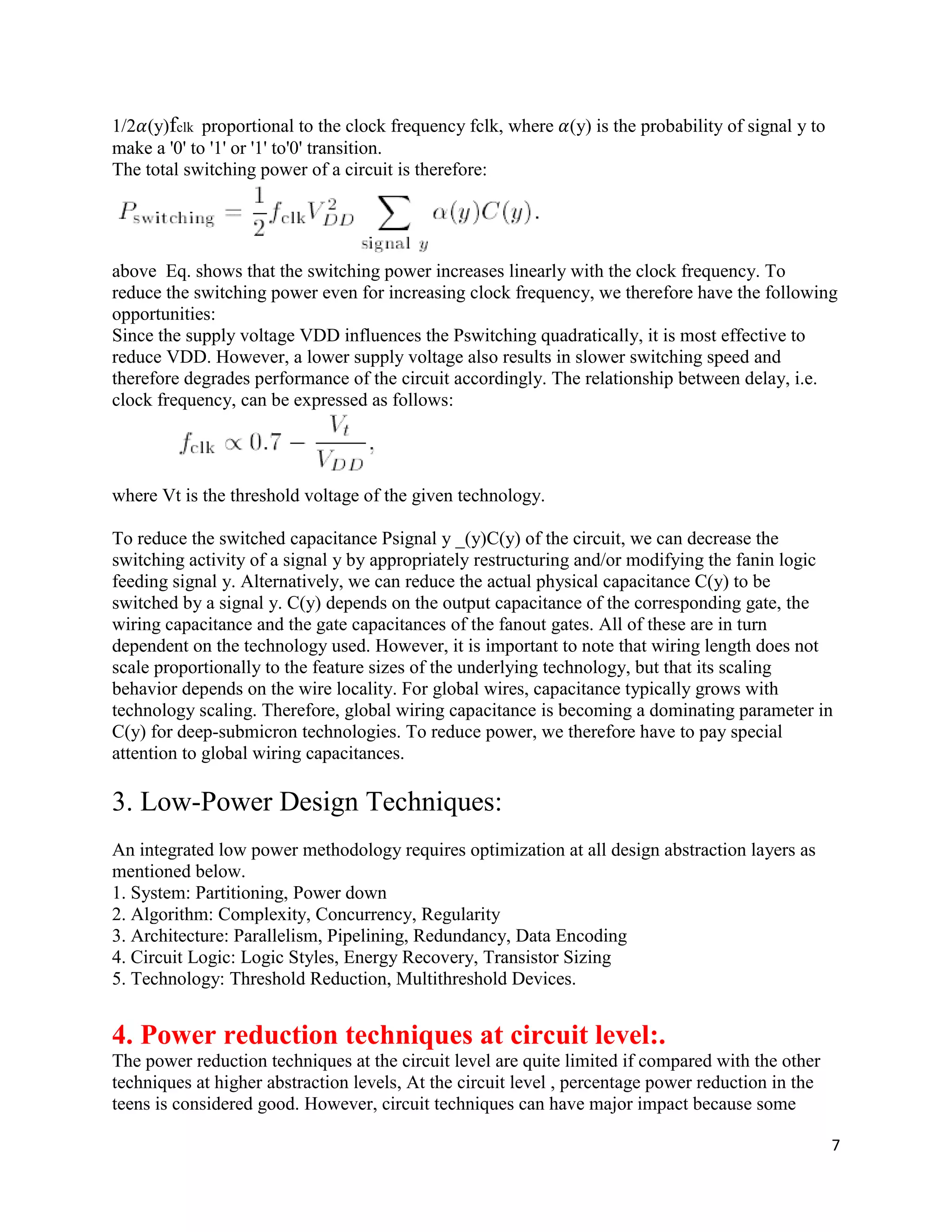 POWER CONSUMPTION AT CIRCUIT OR LOGIC LEVEL IN CIRCUIT | PDF