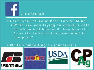 Power of Using Facebook to Communicate about Agriculture | PPT
