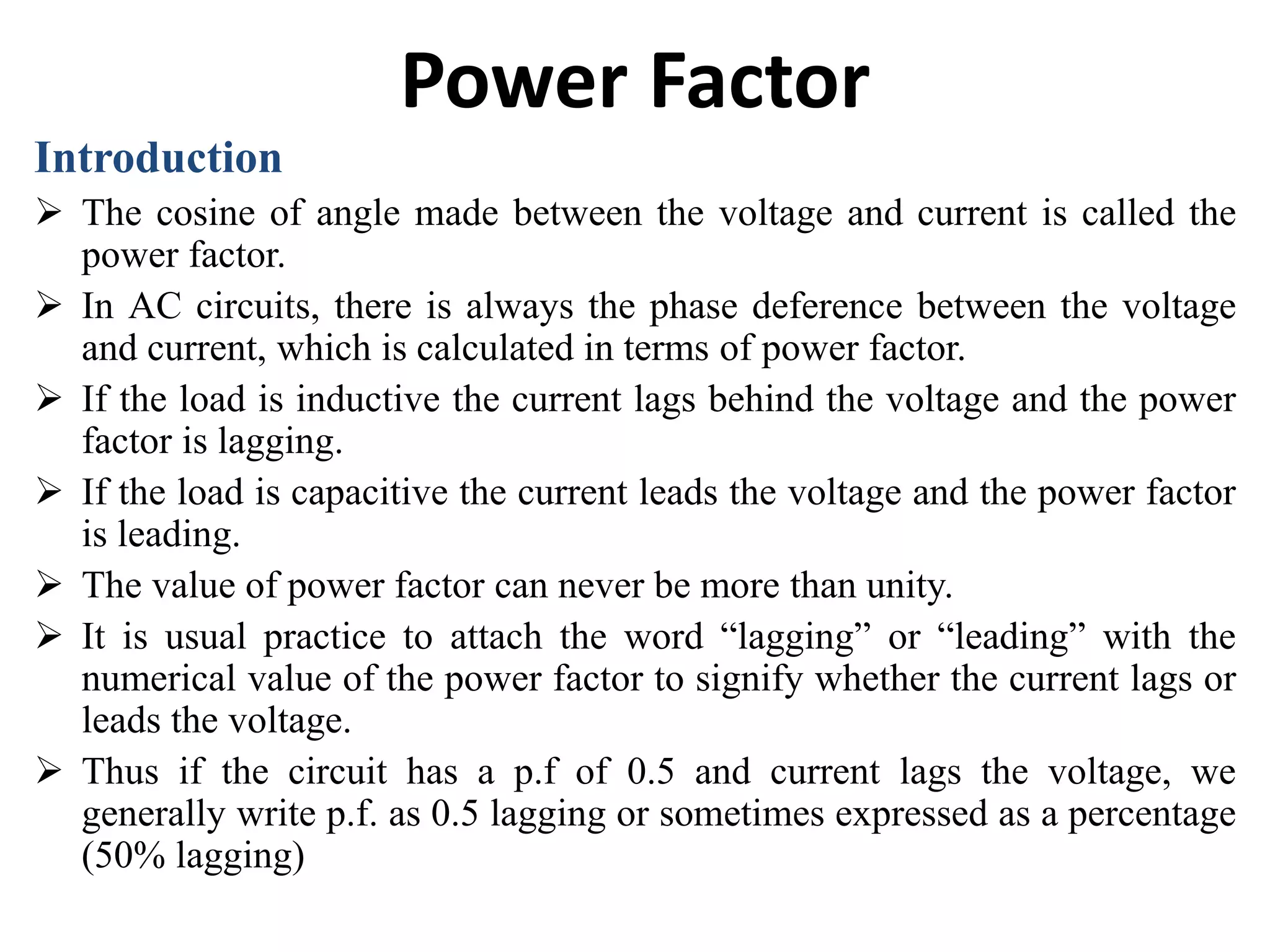 Power factor | PPTX