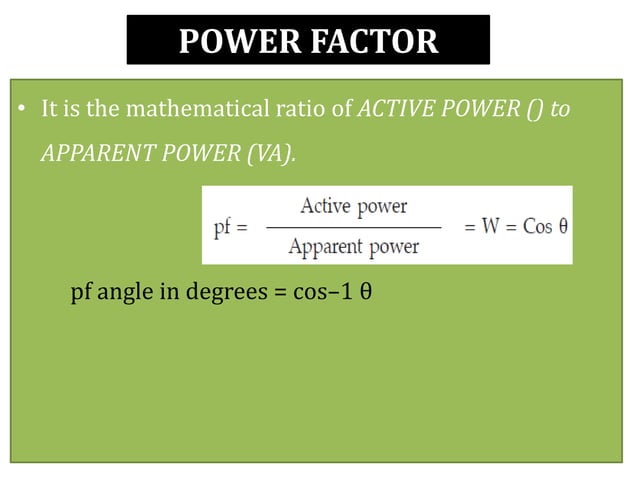 Power factor | PPT