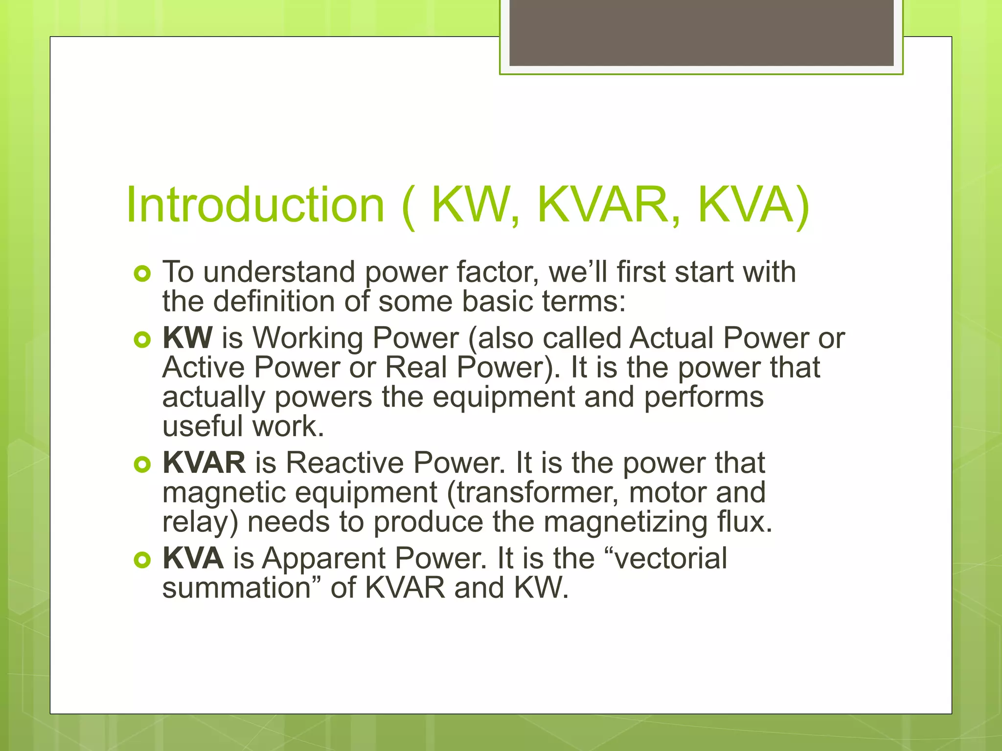 Power factor and its importance | PPTX