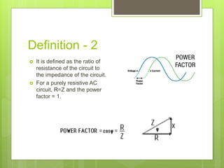 Power factor and its importance | PPTX