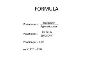 Power factor correction | PPTX