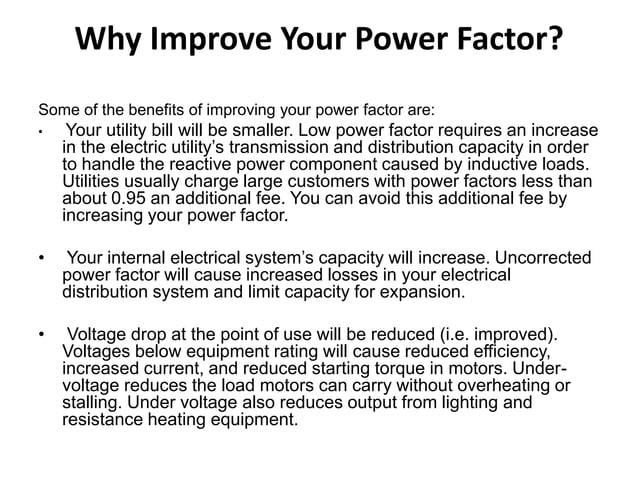 Power factor correction | PPTX