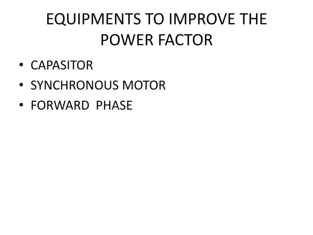 Power factor correction | PPTX