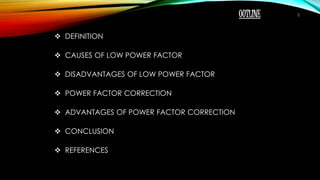 Power factor correction | PPTX