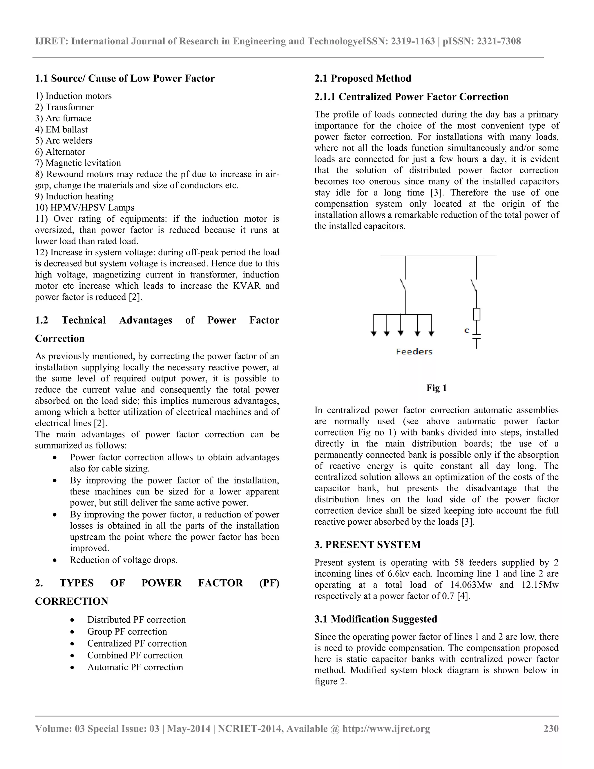 Power factor correction of 6.6 kv distribution line in lc11 rmhs ...