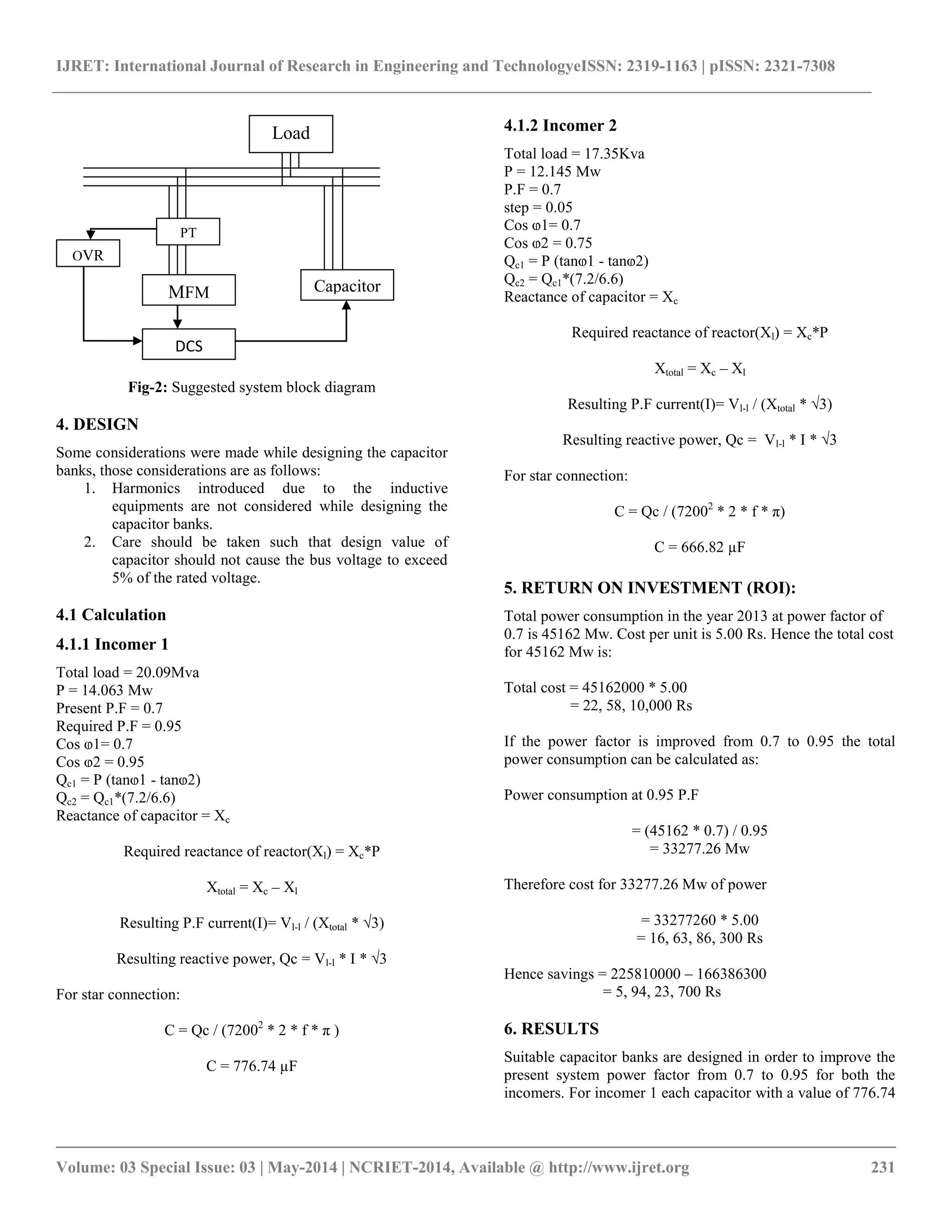 Power factor correction of 6.6 kv distribution line in lc11 rmhs ...
