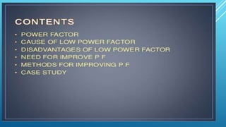 Power factor improvement | PPTX
