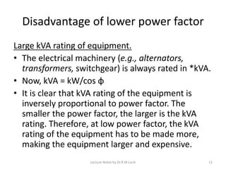 Power factor improvement | PDF