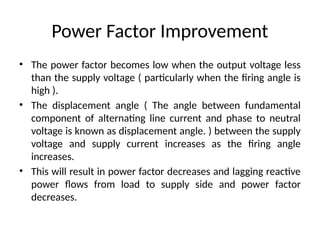 Power Factor Improvement for controlled rectifiers | PPTX