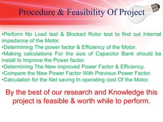 Power factor improvement of an induction motor | PPSX