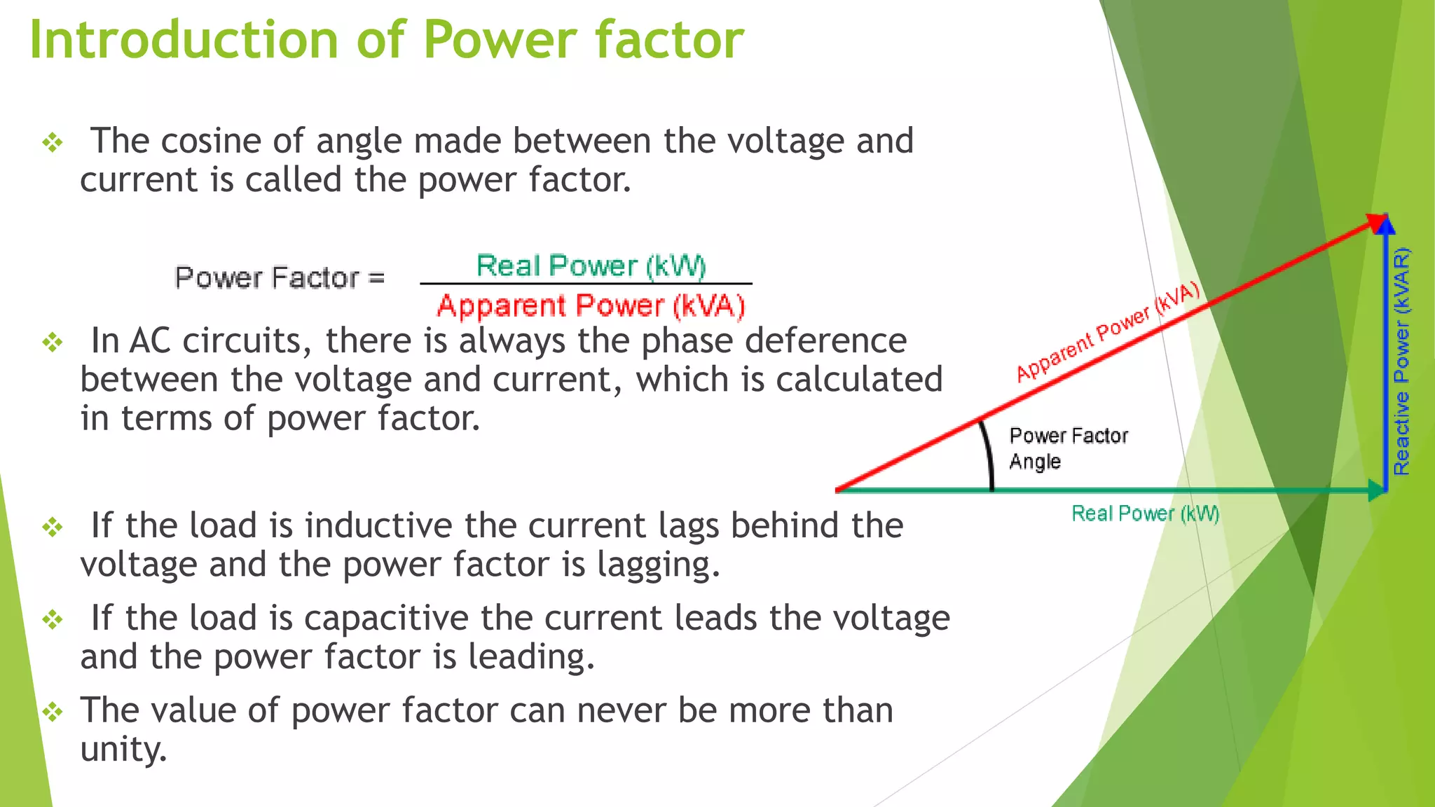 Power factor improvement | PDF