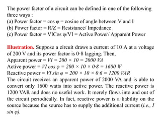 Power Factor its Importance and Improvement.pptx