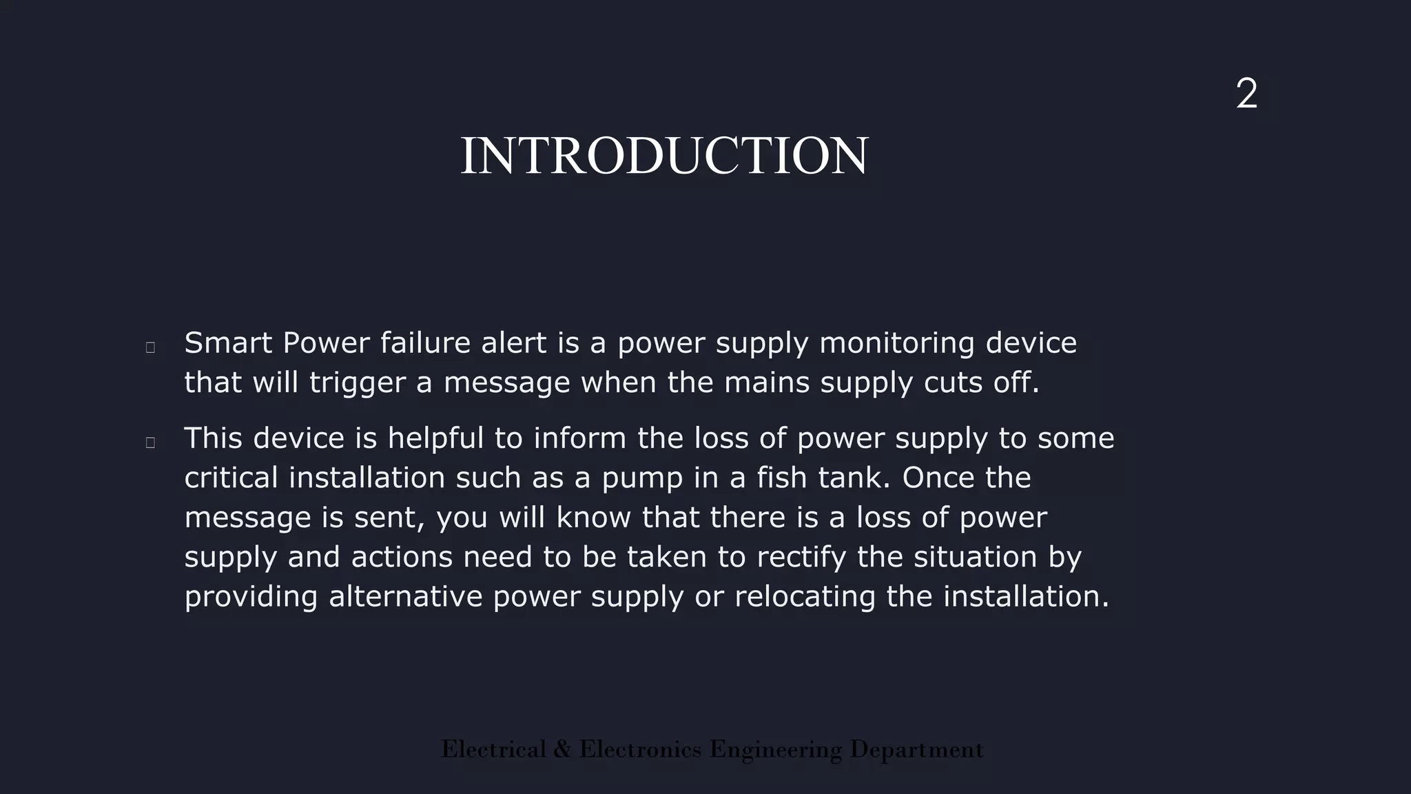 Power failure alert | PPTX