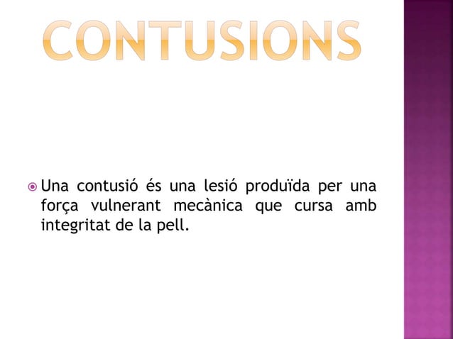 Power ferides i contusions | PPTX