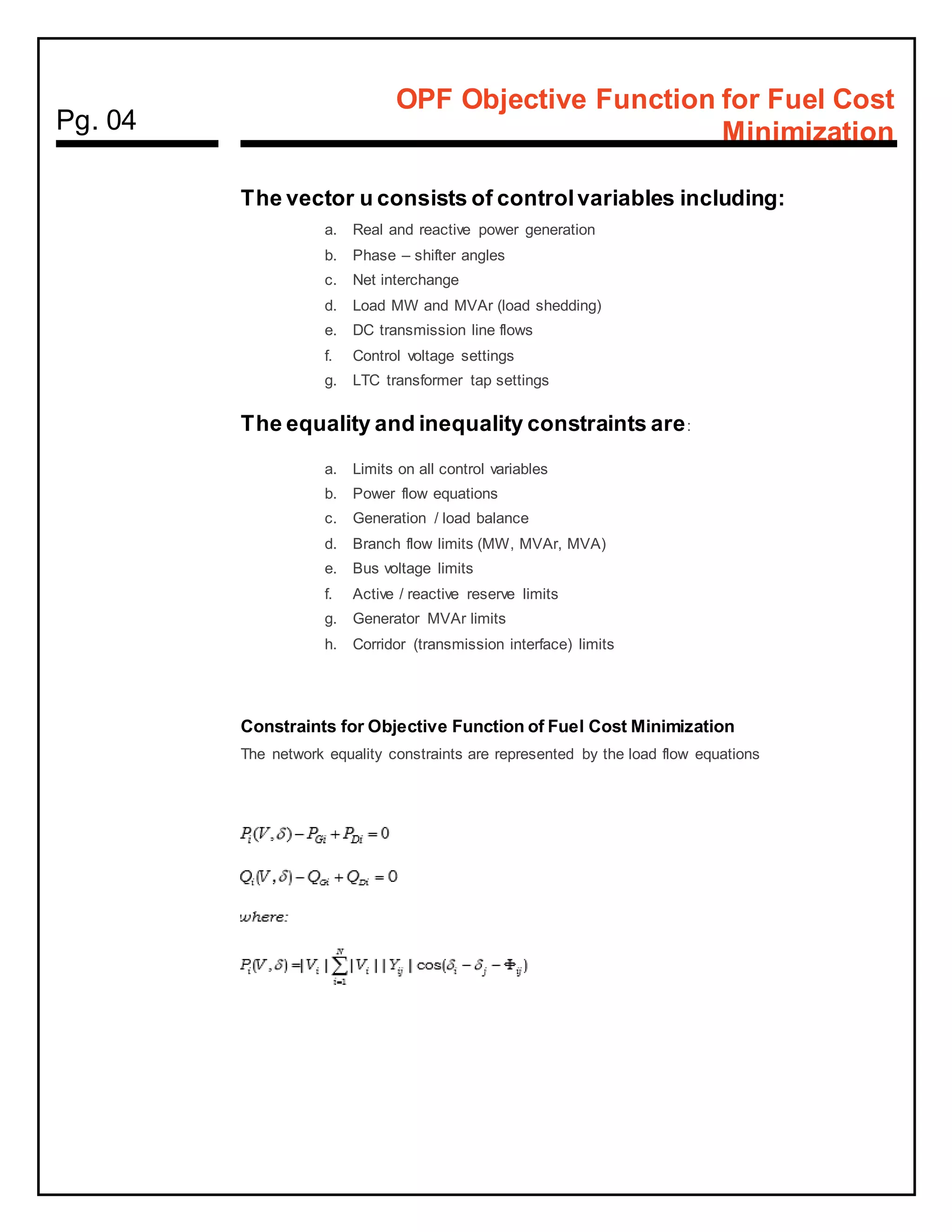 power flow and optimal power flow | PDF