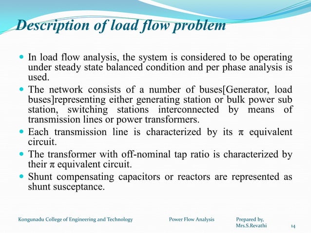 Power Flow Analysis Pdf Physics Science
