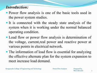 Power flow analysis | PDF