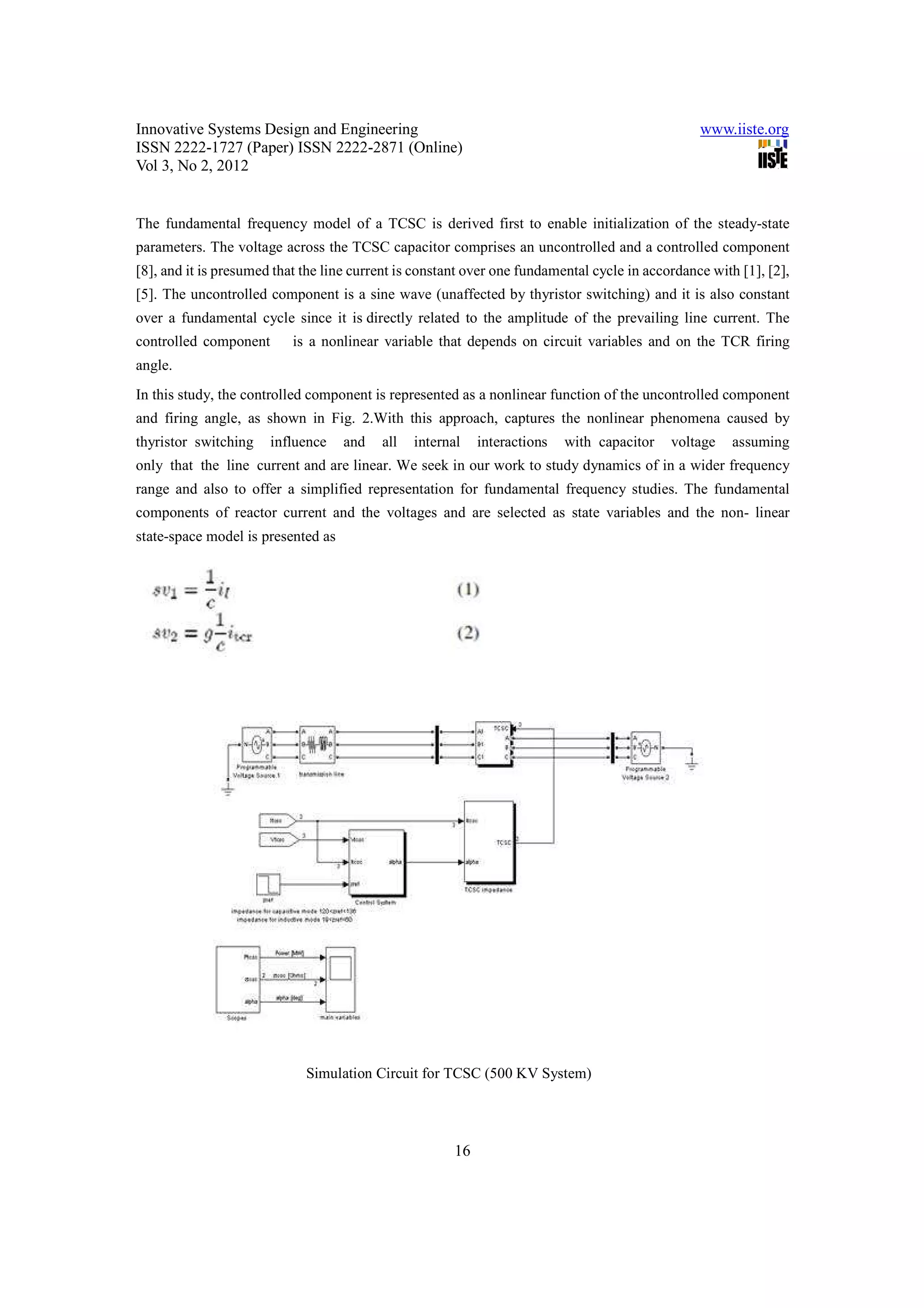 Power flow control limiting short circuit current using tcsc | PDF