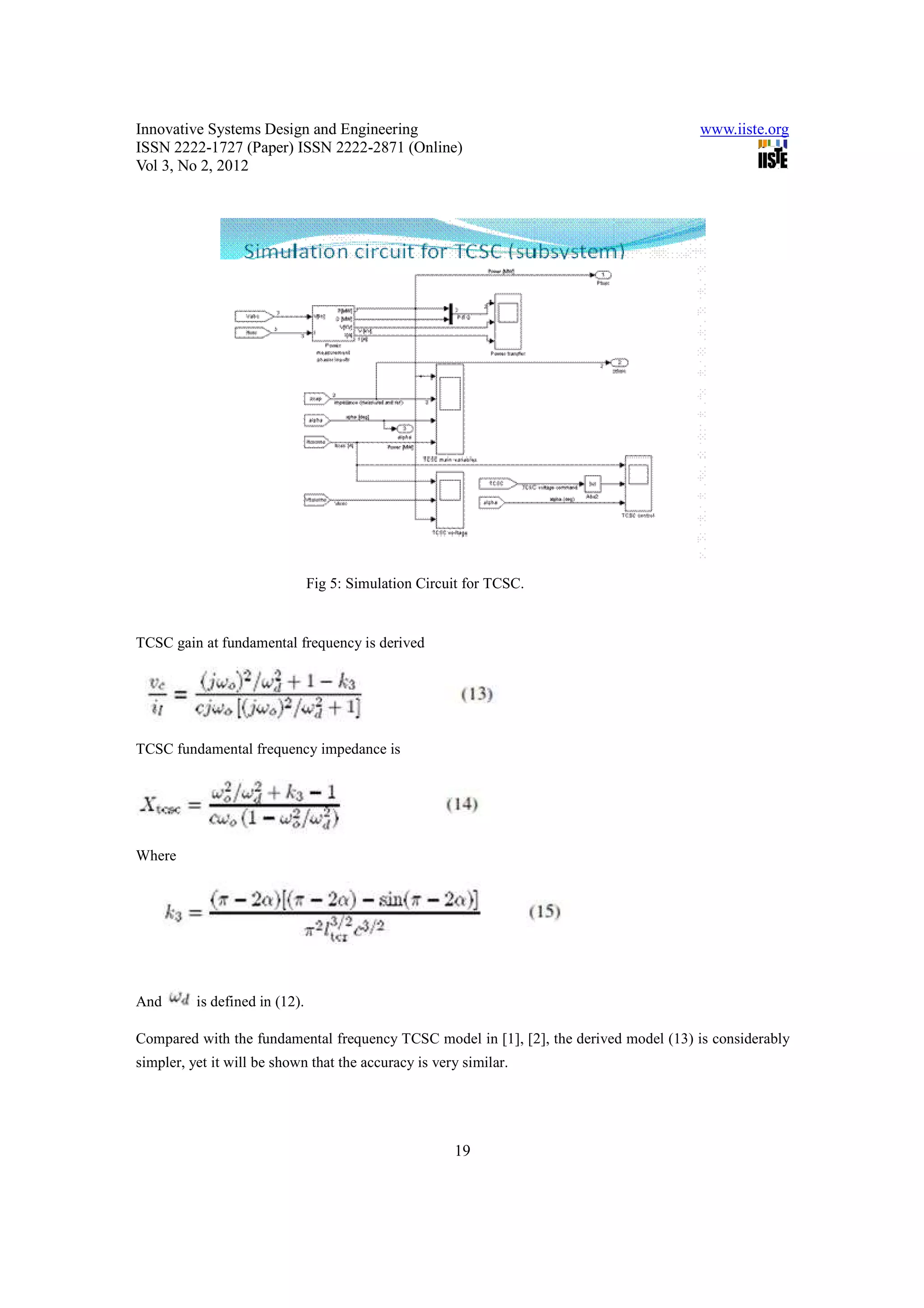 Power flow control limiting short circuit current using tcsc | PDF