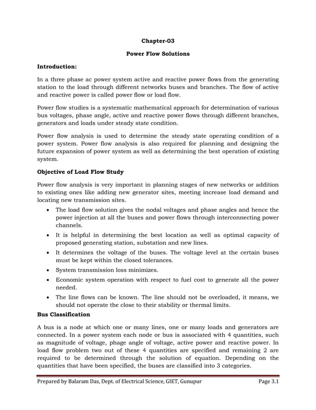 Power flow solution | PDF