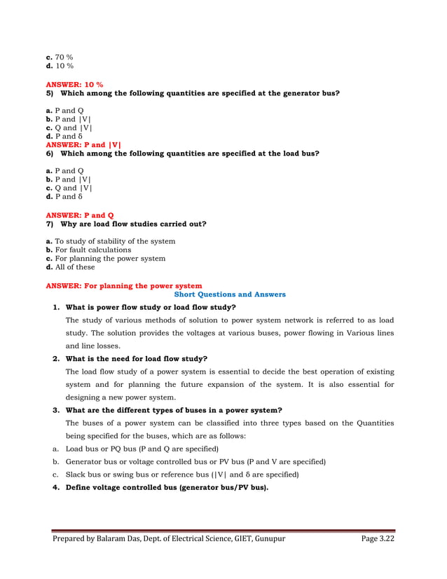 Power flow solution | PDF