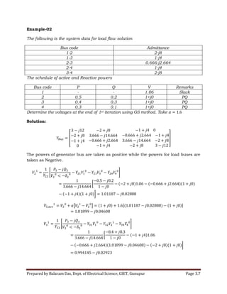 Power flow solution | PDF