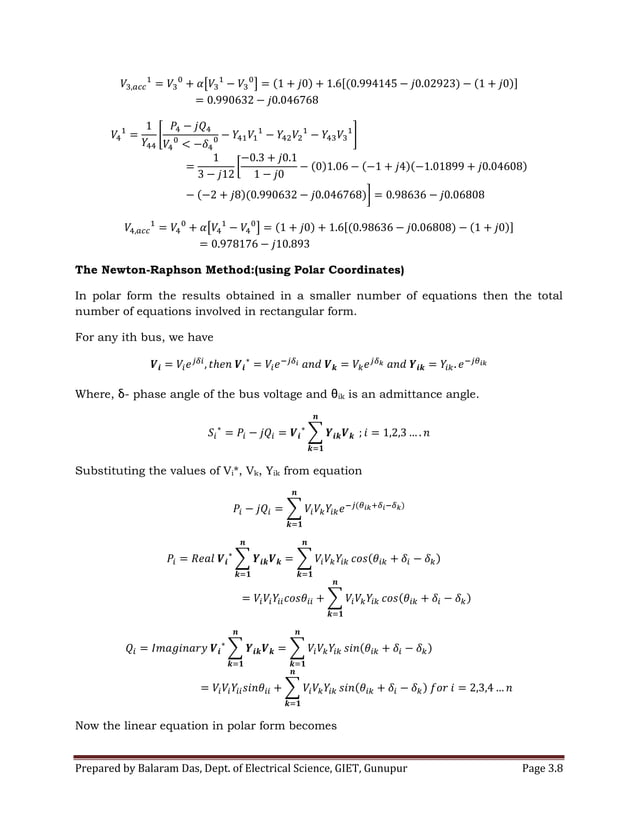 Power flow solution | PDF