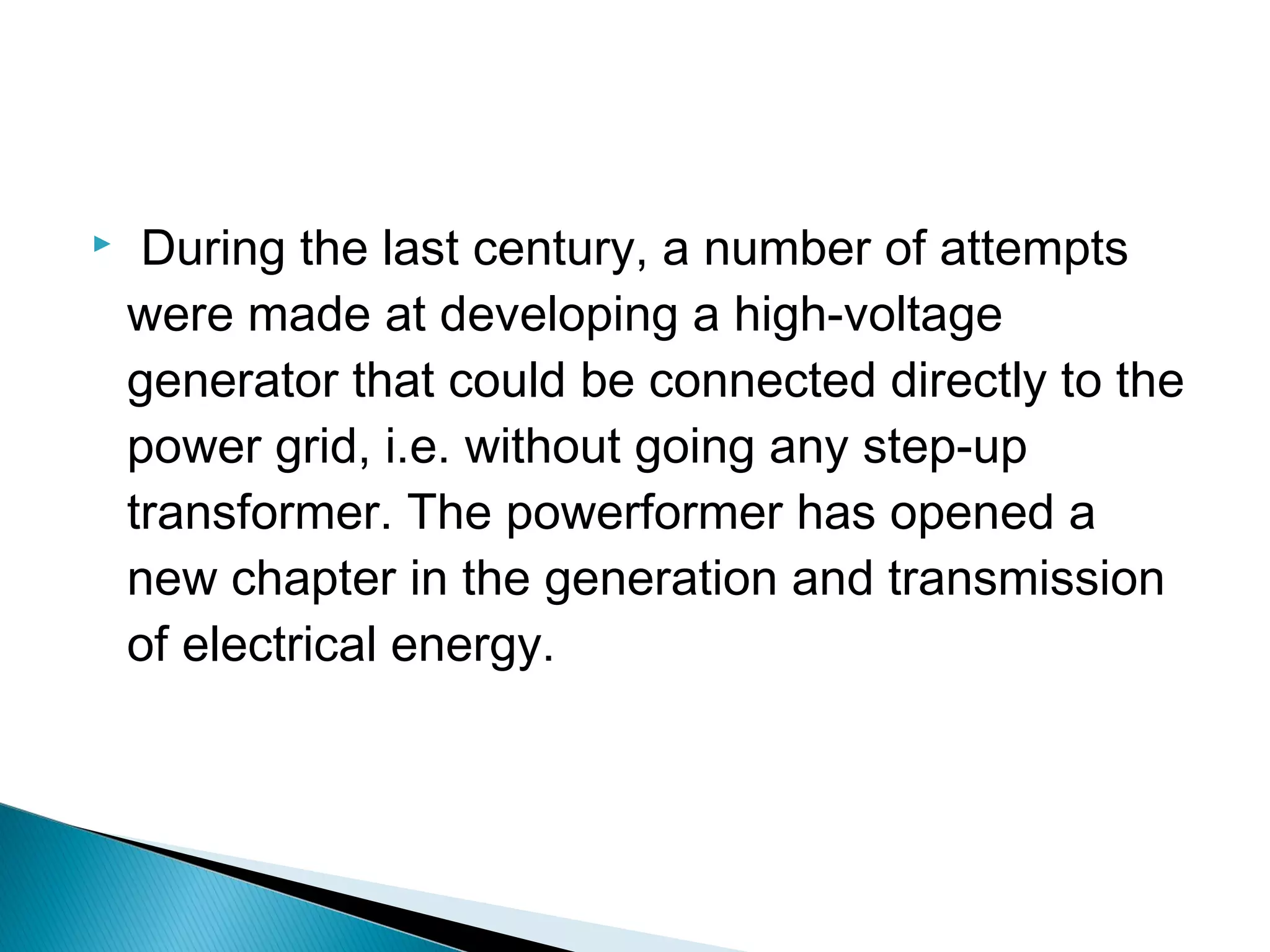 Powerformer ppt presented by b.yedukondalachari | PPT