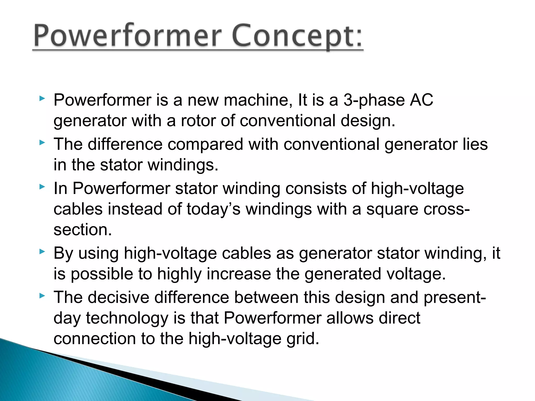 Powerformer ppt presented by b.yedukondalachari | PPT