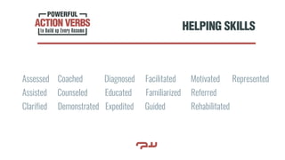 Powerful Action Verbs to Build Up Every Resume | PDF