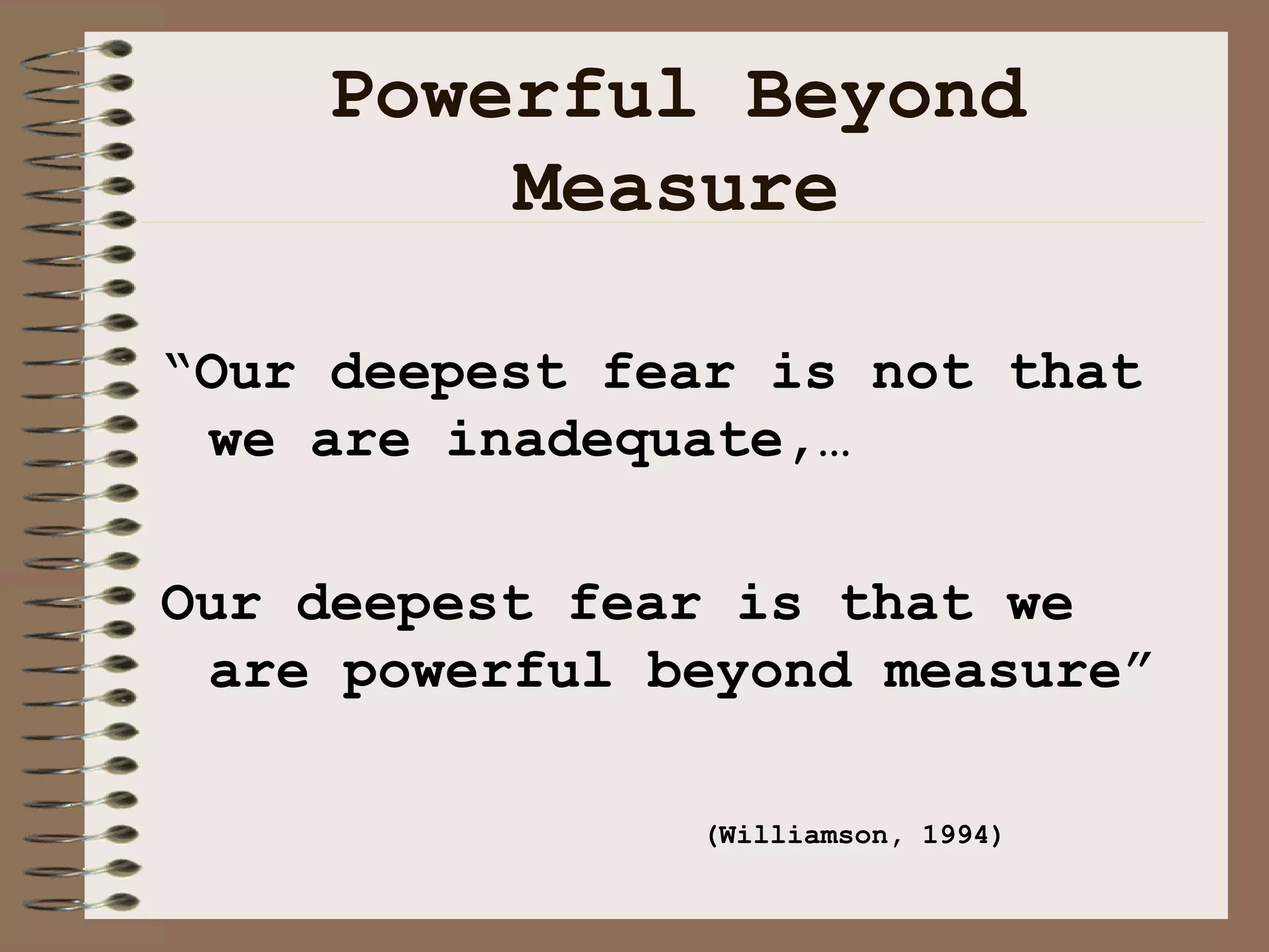 Powerful Beyond Measure | PPT