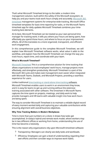 Powerful Microsoft Timesheet App | Timesheet 365 | PPTX