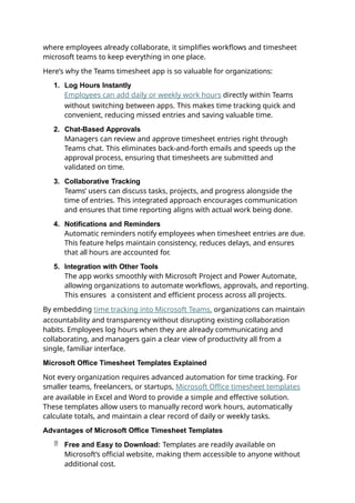 Powerful Microsoft Timesheet App | Timesheet 365 | PPTX