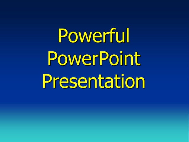 Powerful powerpoint presentation | PPSX