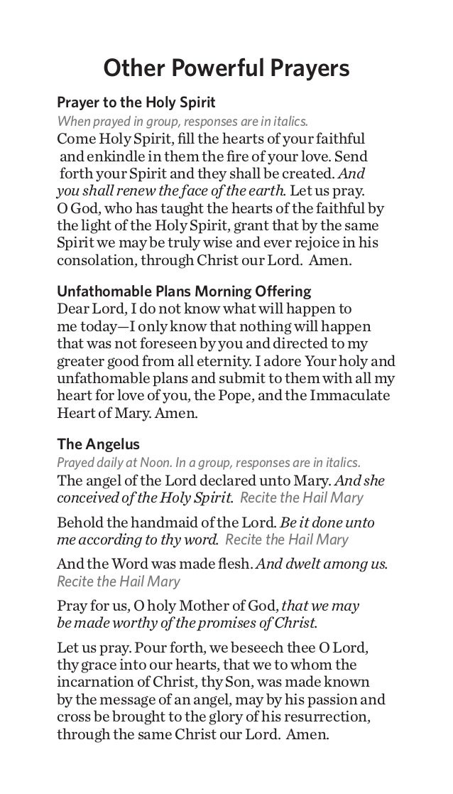 Powerful prayers every catholic should know