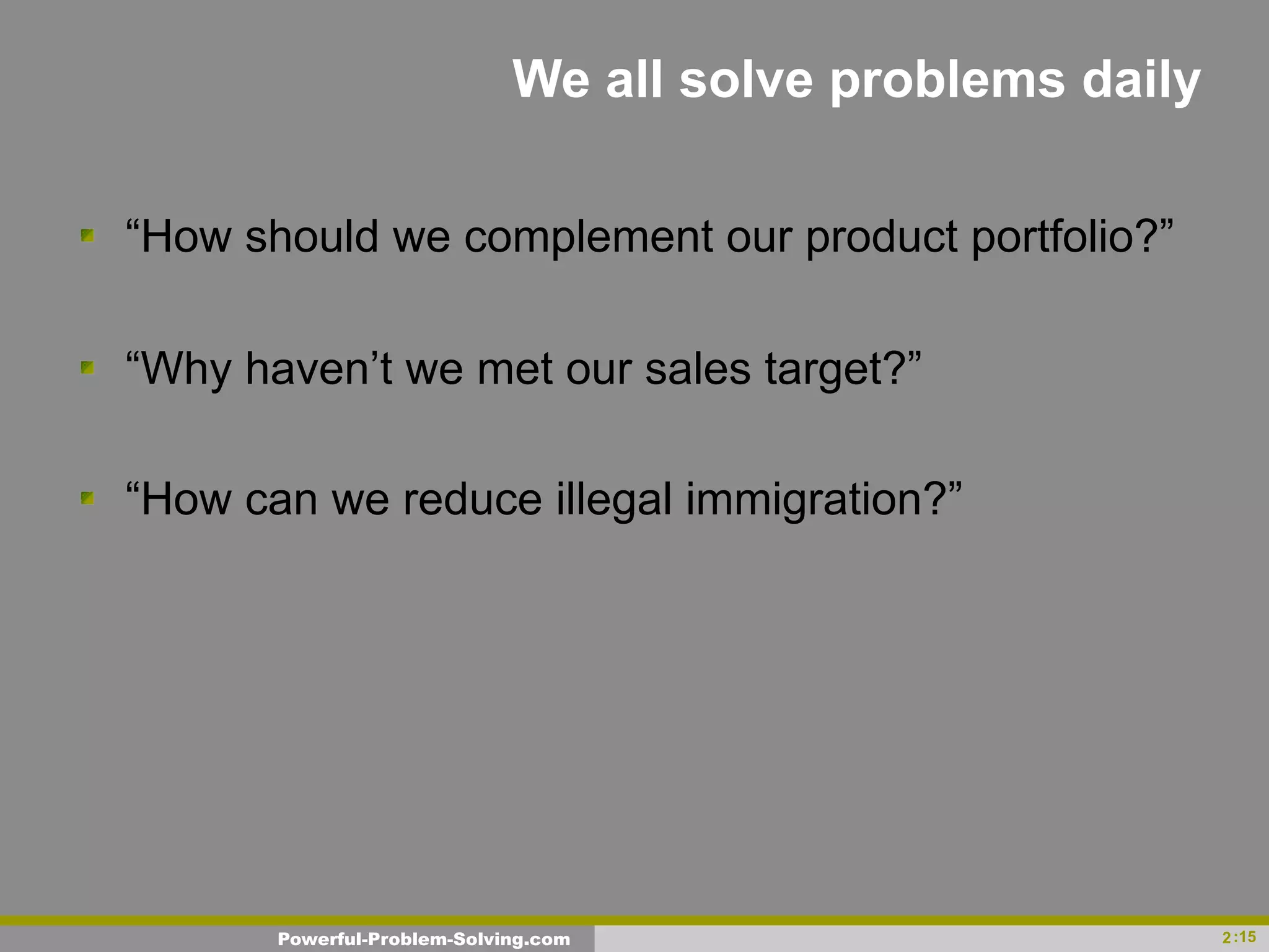 Powerful Problem Solving Ppt