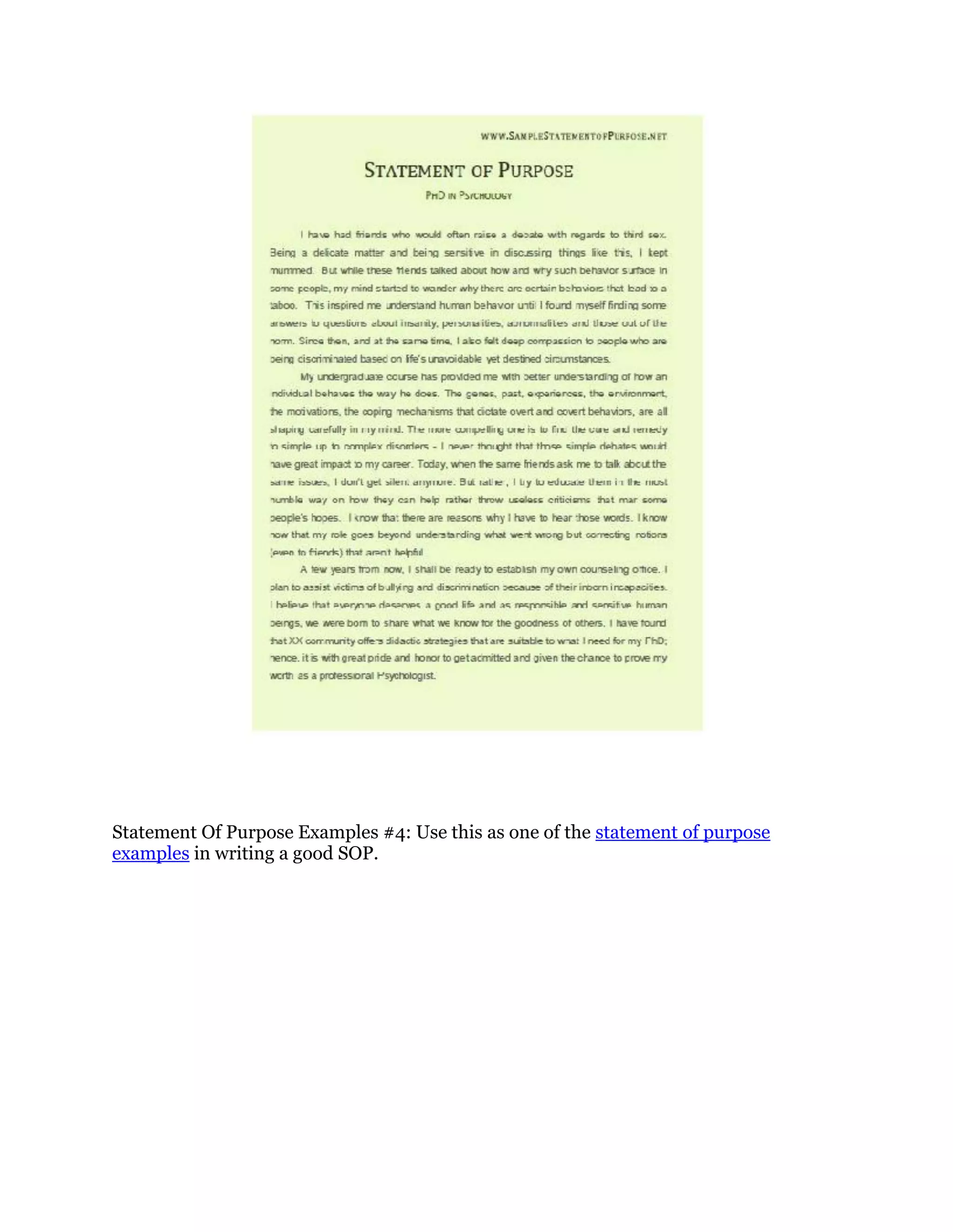 Statement of Purpose Sample: Your Complete Guide to an Awesome SOP | PDF