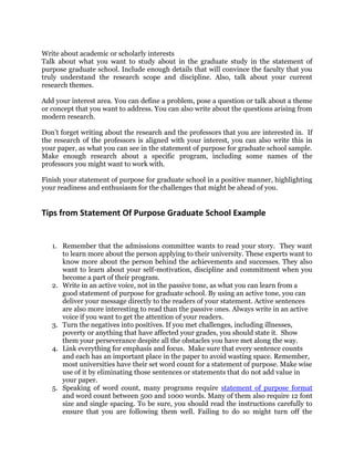 Statement of Purpose Sample: Your Complete Guide to an Awesome SOP | PDF