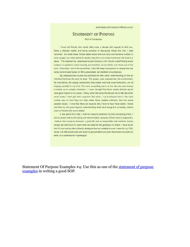Statement of Purpose Sample: Your Complete Guide to an Awesome SOP ...