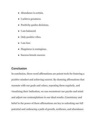 Powerful Three-Word Affirmations For Success.pdf