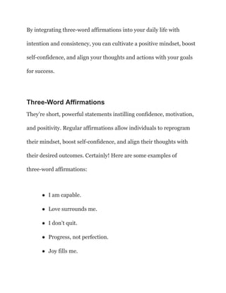 Powerful Three-Word Affirmations For Success.pdf