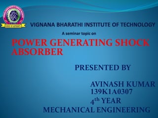 Electricity Generation by Shock Absorber | PPTX