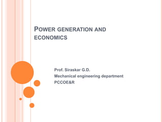 Power generation and economics | PPTX
