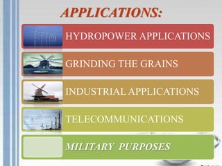 Power generation and irrigation by using windmill | PPTX