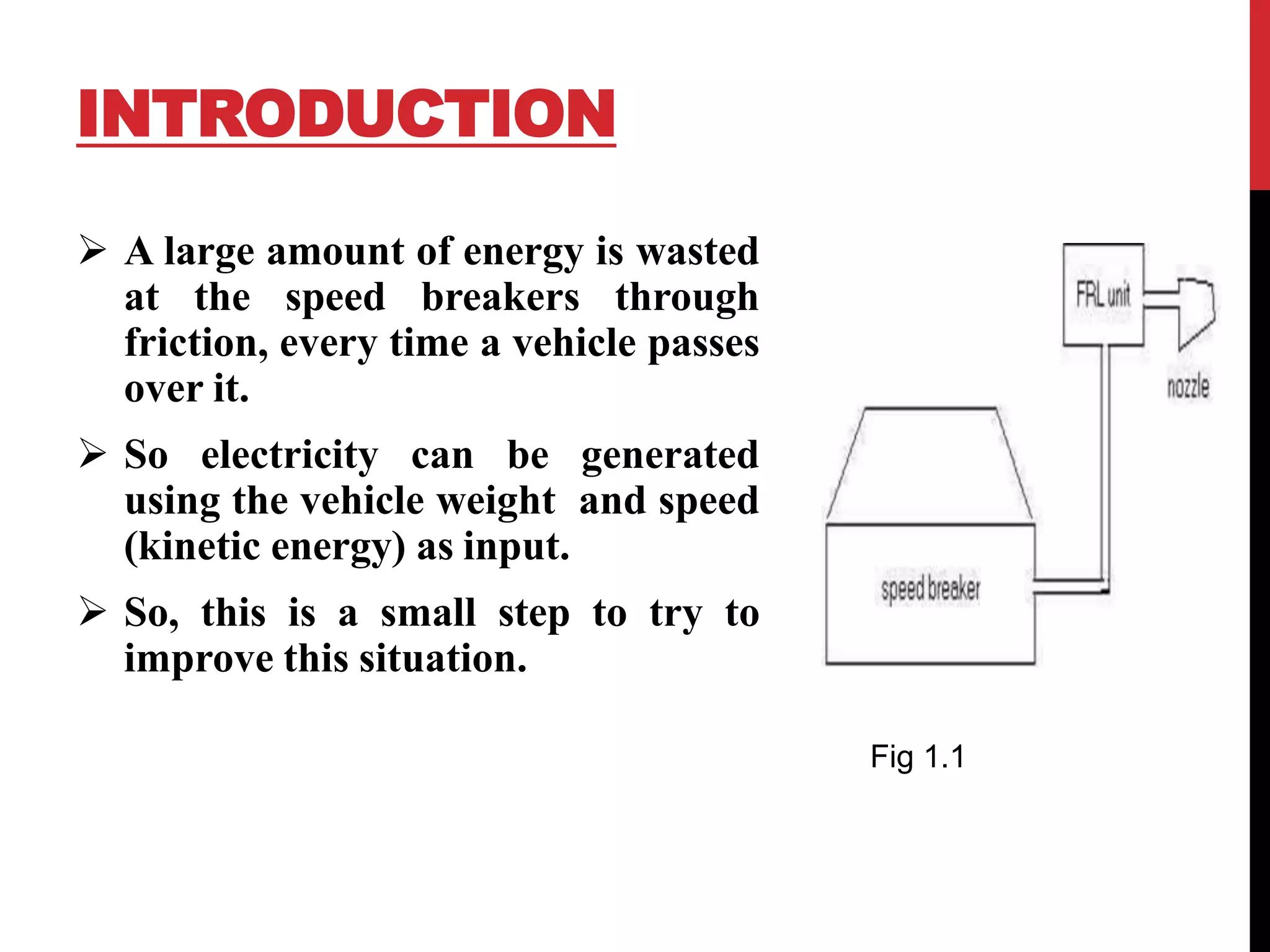 Power generation by speed breakers | PPTX