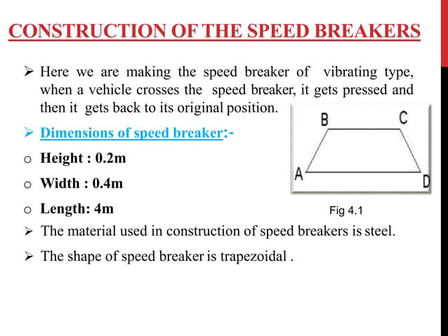 Power generation by speed breakers | PPT