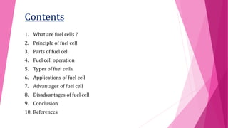 Power generation using fuel cell | PPT