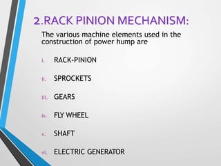 Power generation using speed breakers | PPTX